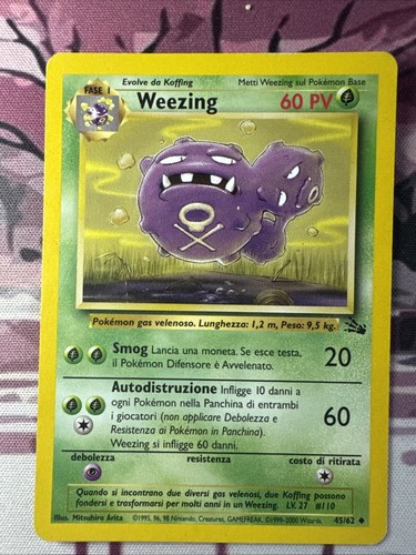 Pokemon Card Weezing (Italian) 45/62 Fossil | eBay