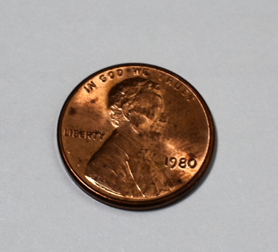 1980 Lincoln Penny NO Mint Mark Rare Coin Red Collar Errored Plus More ...