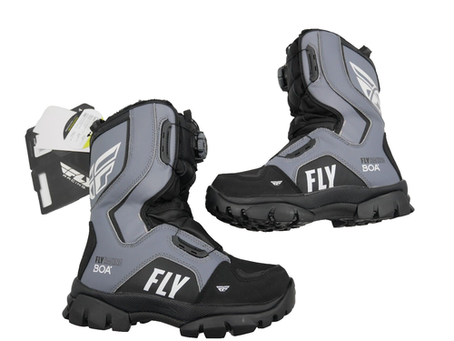 FLY RACING MARKER BOA BOOT BLACK/GREY SIZE 7 - 361-96607 | eBay