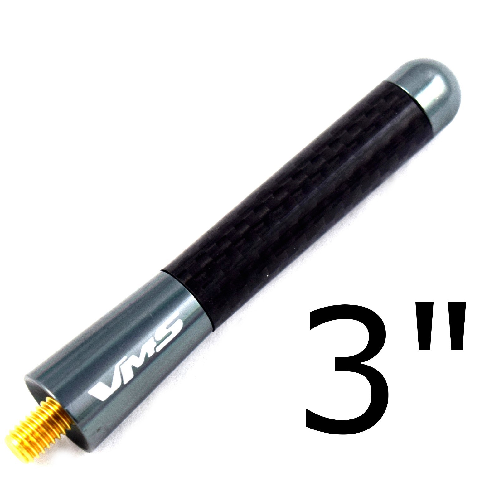 3" GUNMETAL CARBON FIBER STUBBY SHORT ANTENNA FOR BMW Z3 Z4 M3 328 325 ...