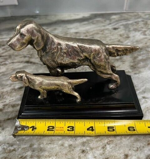 Vintage Metal Sculpture Irish Setter Mother Dog And Pup | eBay
