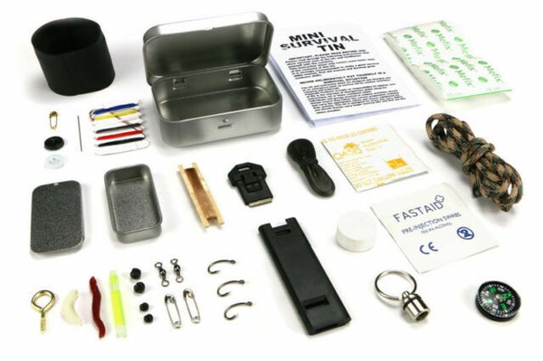 Mini Survival Tin Outdoor Bushcraft Hiking Scouts Military Emergency ...