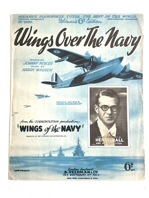 WW2 Sheet Music, Wings Over The Navy, Antique U.S. Military Sheet Music ...