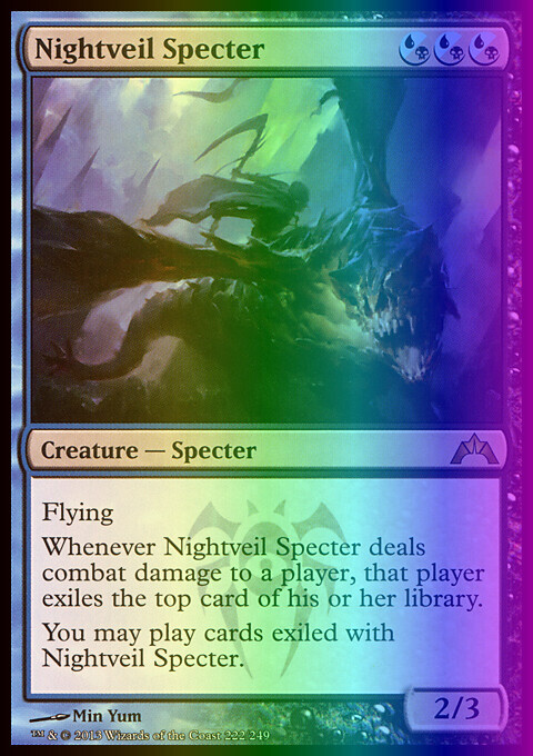 MTG Magic the Gathering Nightveil Specter (222/257) Gatecrash MP FOIL ...