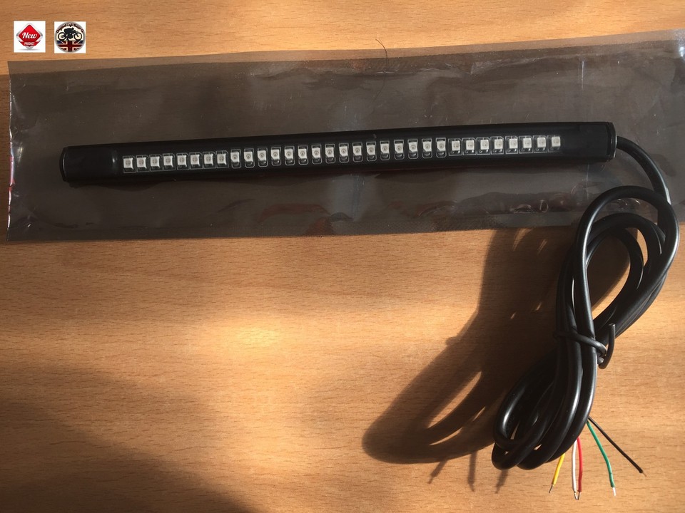 LED Light Strip Motorcycle Running / Brake / Turn Signal EC Cafe Racer ...