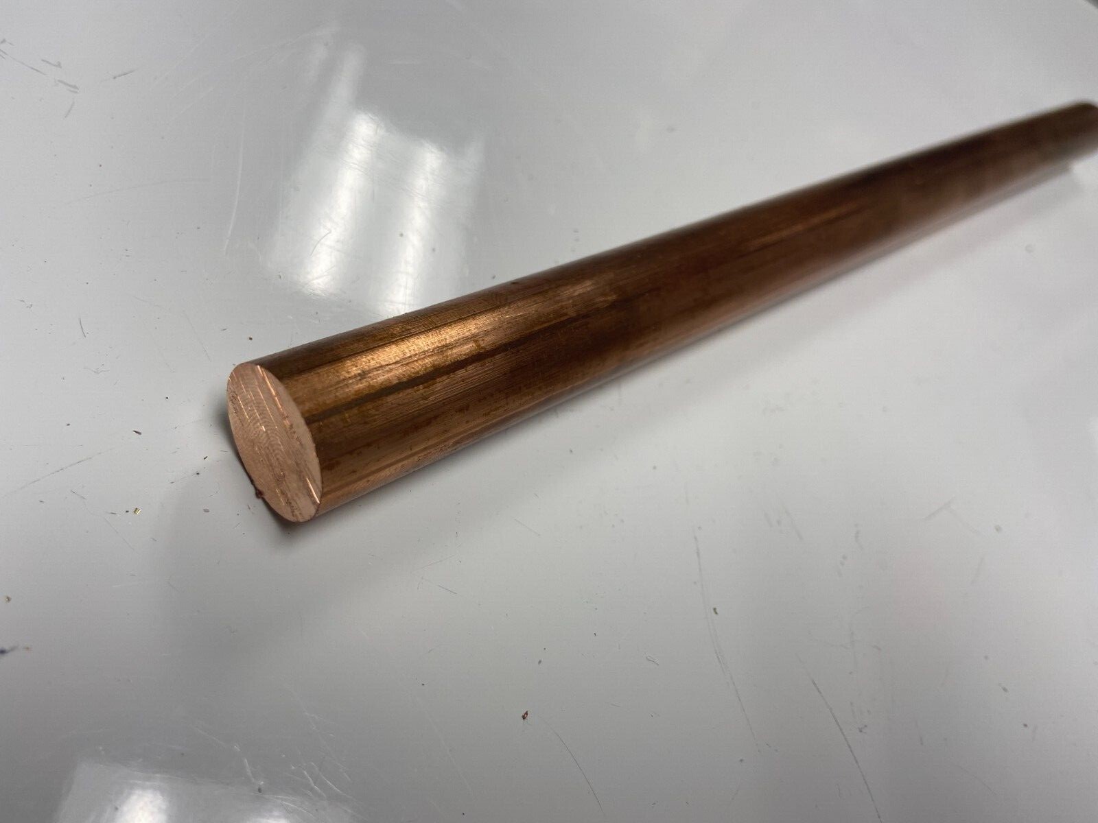 2 Pieces 3/4" C110 COPPER ROUND ROD 10" long H04 Solid CU New Lathe Bar ...