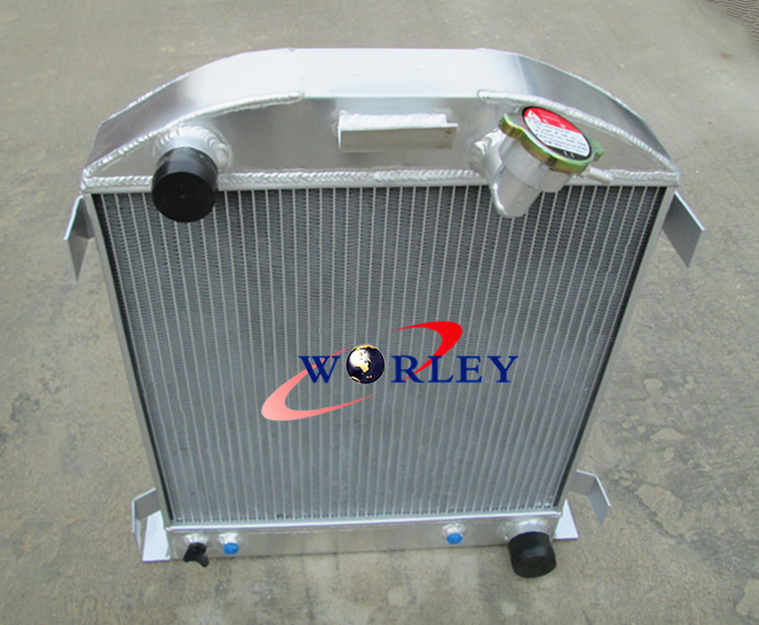 3 ROW 62MM aluminum radiator FOR Ford 1932 chopped hot rod w/Chevy 350 ...