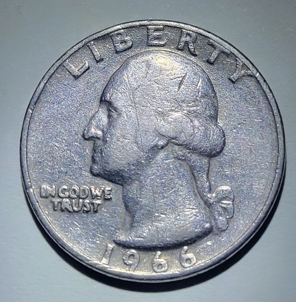Very Rare 1966 Washington Quarter No Mint Mark Filled Touching Letters | eBay