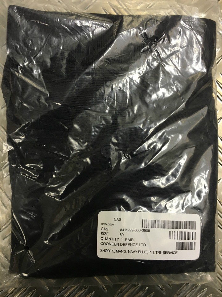 Genuine British PTI Tri Service Shorts Mans White or Navy All Sizes ...