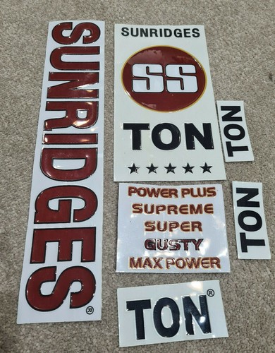 *3D/EMBOSSED* RETRO SS SUNRIDGES MAROON CRICKET BAT STICKER. ONE 3D ...