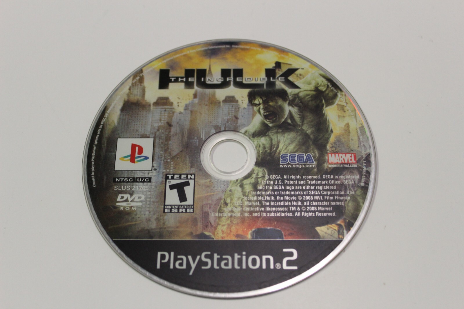 The Incredible HULK (PS2, 2008) Disc Only | eBay