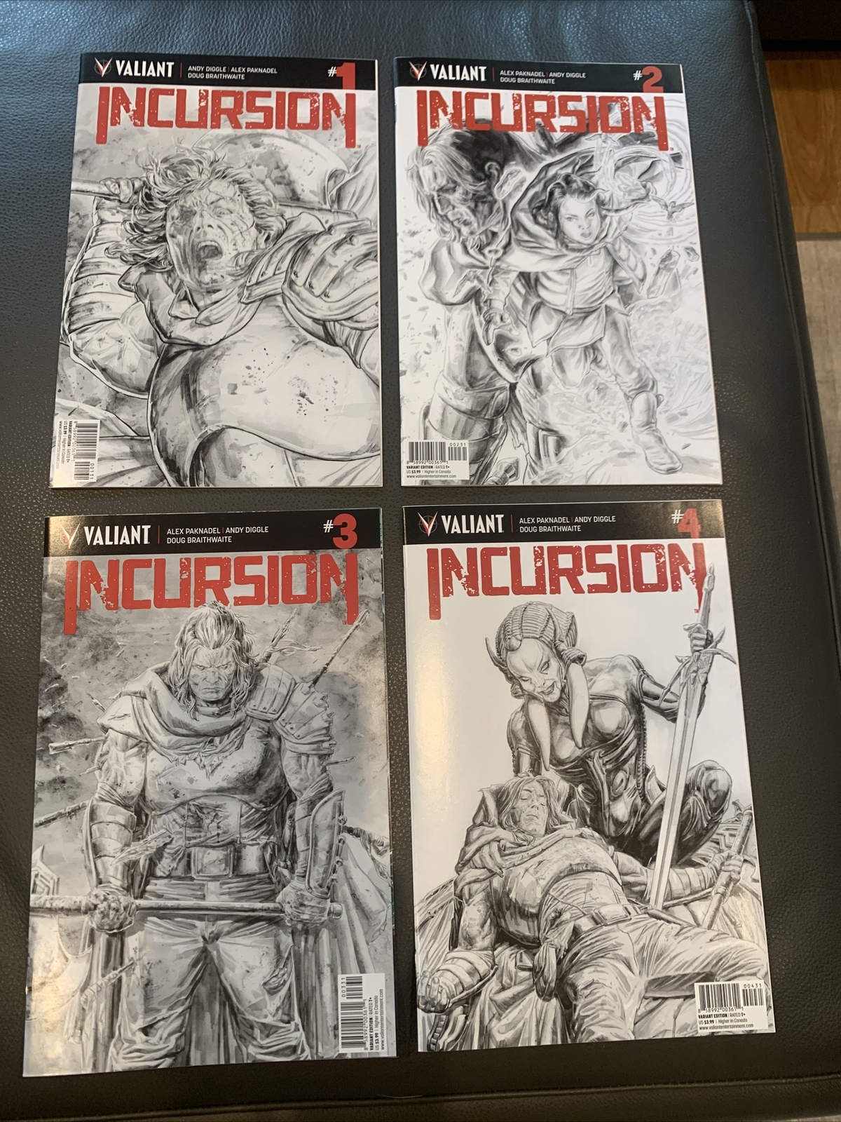 Incursion 1-4 Car C - Complete Comic Lot Run Set Diggle Valiant Eternal ...