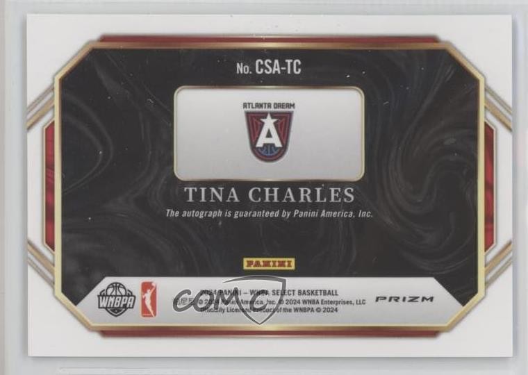 2024 Panini Select WNBA Courtside Action Signatures Ice Prizm Tina ...