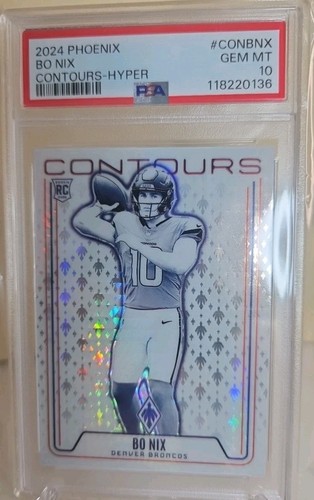 2024 Panini Phoenix Bo Nix Rookie Contours-hyper No. Con-Bnx PSA 10. POP 1 | eBay
