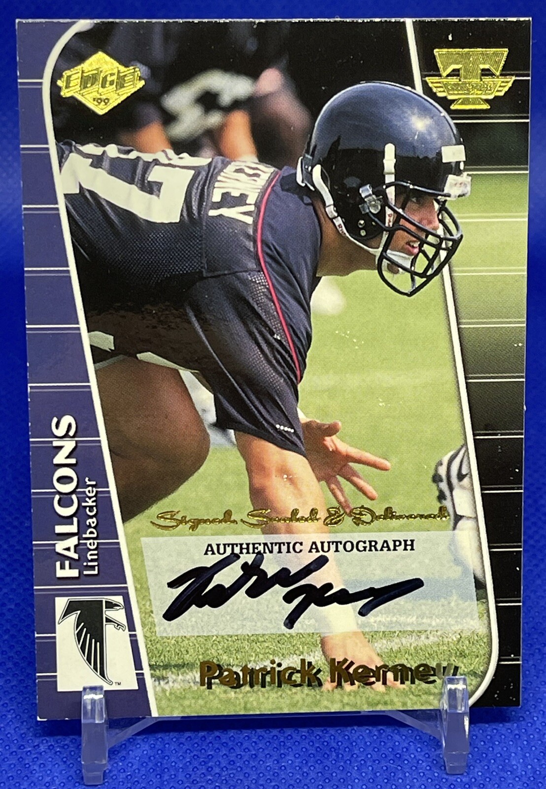 1999 COLLECTORS EDGE-TRIUMPH-PATRICK KERNEY AUTO-ROOKIE CARD- ATLANTA ...