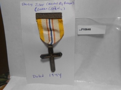 AD ALTARE DEI MEDAL STERLING ROMAN CATHOLIC AWARD DATED 1944 F10646 | eBay