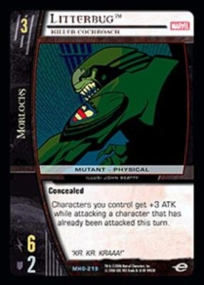 VS System: Litterbug, Killer Cockroach - Foil [Played] Marvel Heralds ...