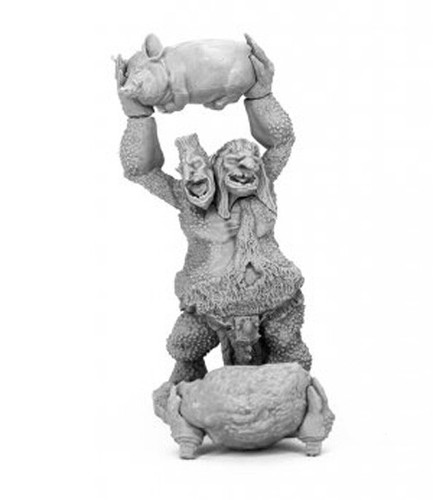 1 x TWO HEADED TROLL - BONES REAPER Miniature RPG RPG Figure Two Head ...