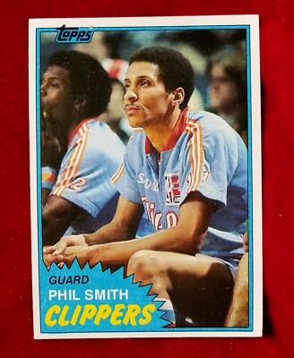 1981-82 Topps Phil Smith Basketball Card San Diego Clippers Error Blank ...