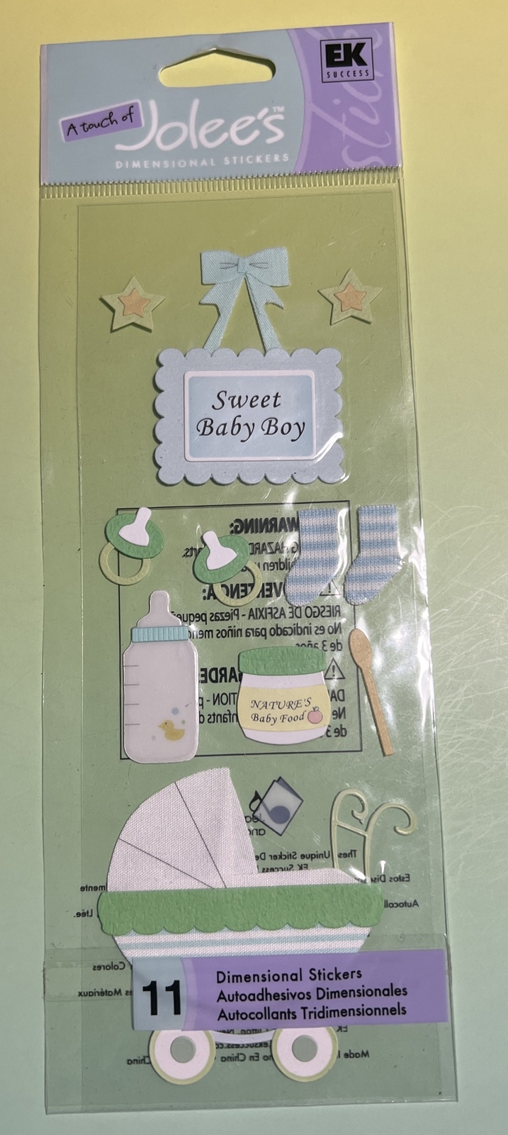 Jolee’s Boutique SWEET BABY BOY 11pcs Dimensional Scrapbooking Stickers ...