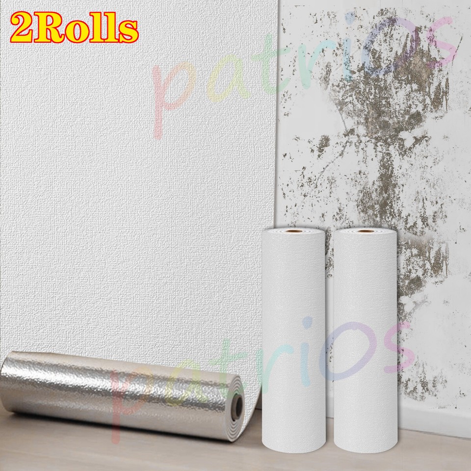17M 3MM Thick Self-Adhesive Thermal Insulation Linen Wallpaper Wall ...