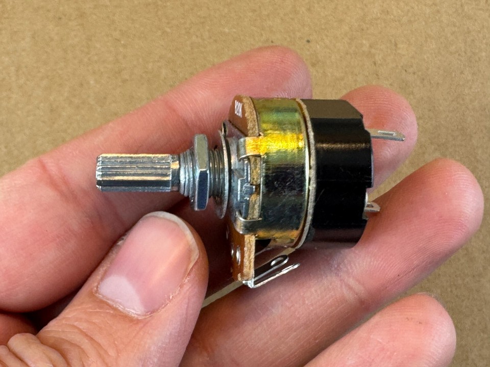 New 5k ohm Potentiometer Power Snap Switch Guitar Amp LINEAR Pot Ribbed ...