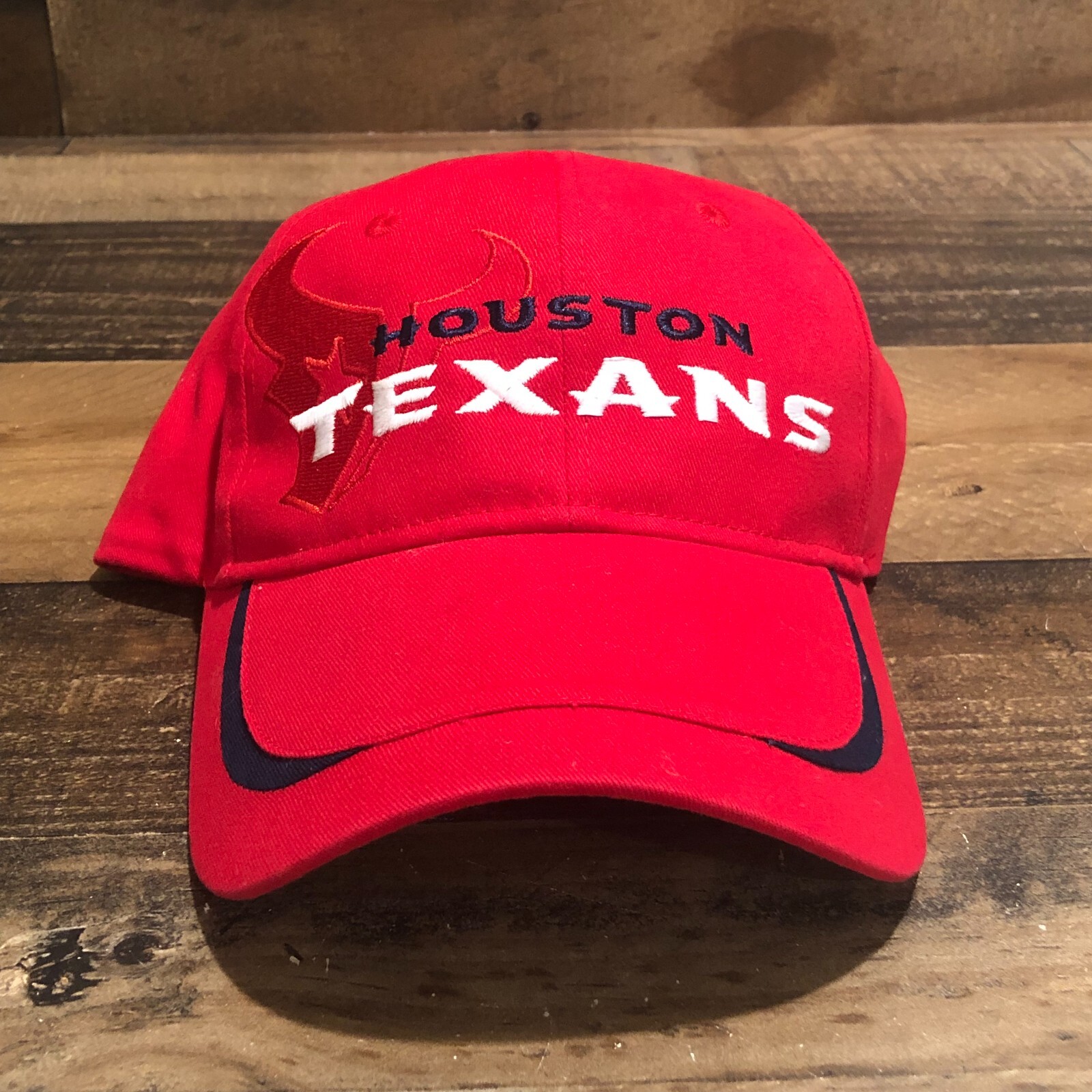 Houston Texans Hat Strapback Cap Mens Red NFL Football Casual Golf ...