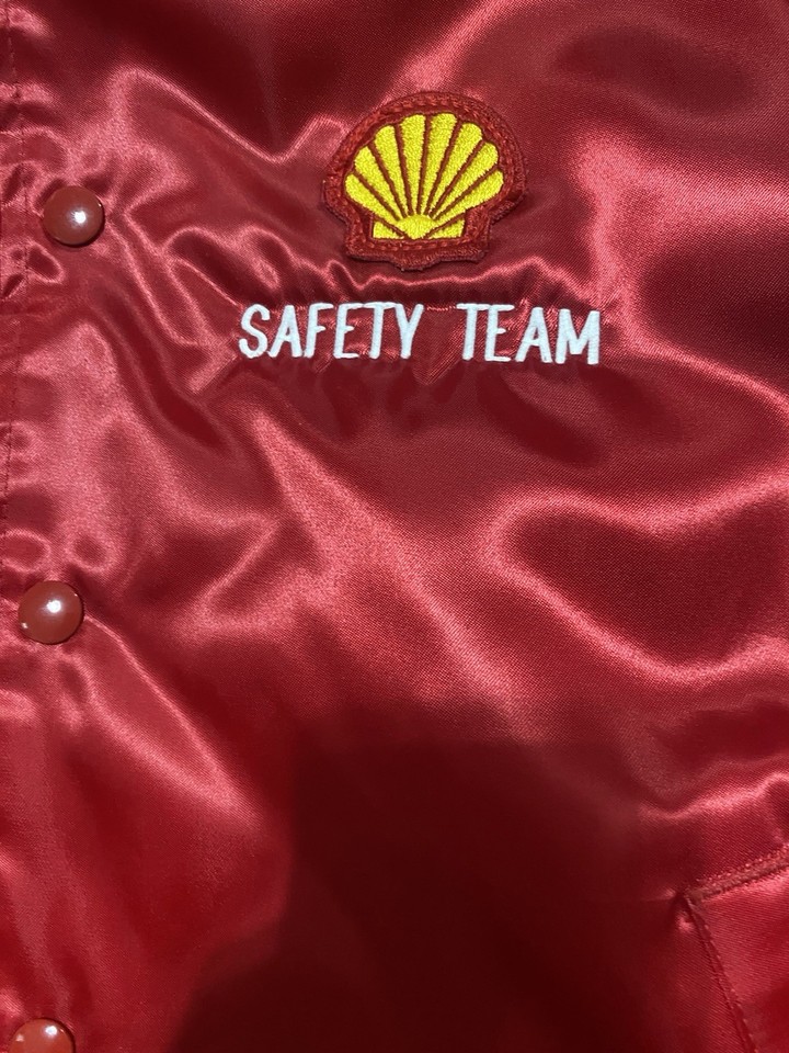 Vintage Shell Gas Oil Employee Jacket Men's Size Medium Windbreaker | eBay