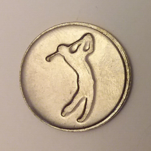 Golfer Silhouette Golf Ball Marker Token 25mm | eBay
