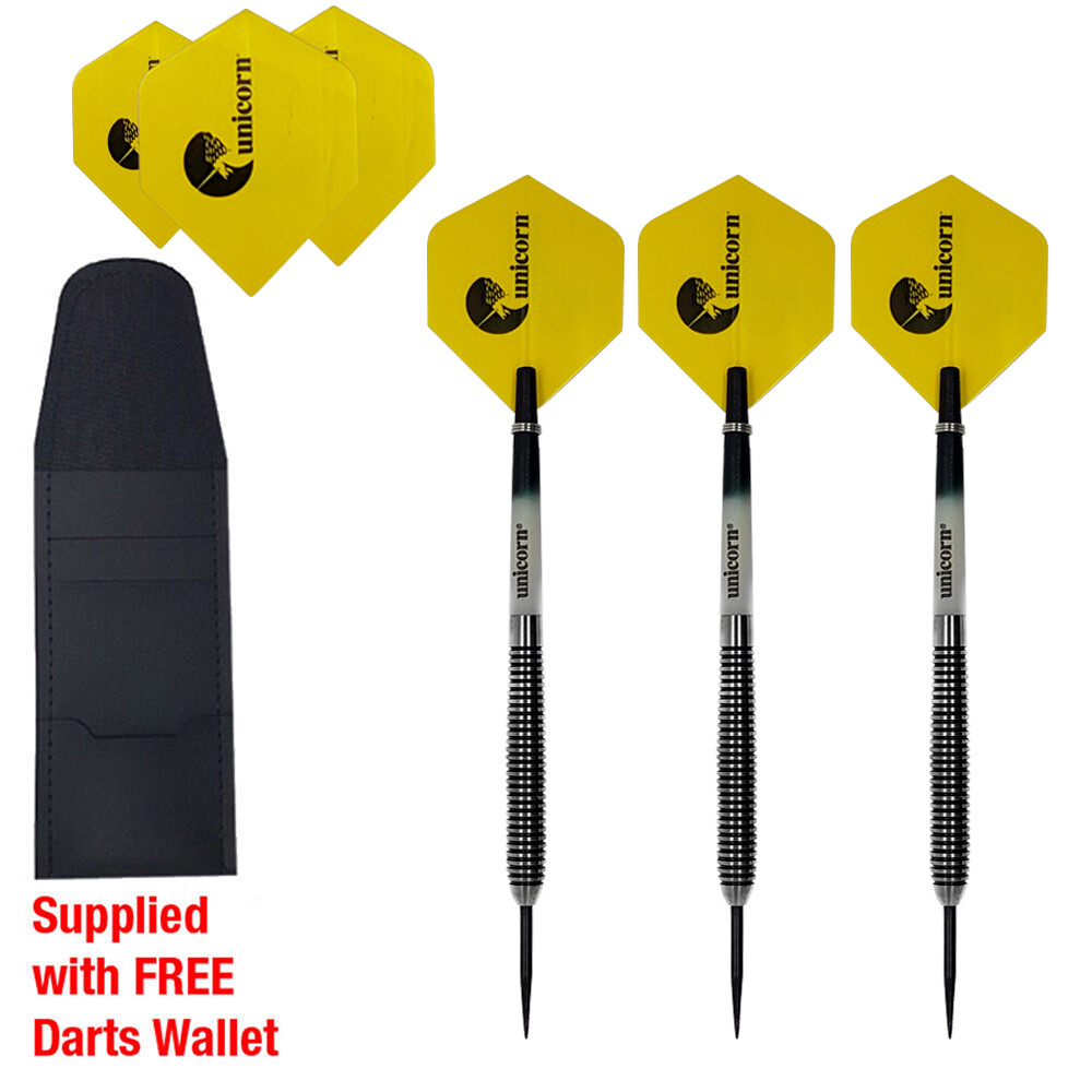 Shanghai Auriga, Black Ringed Grip, 80% Tungsten Darts Set in 24gram ...