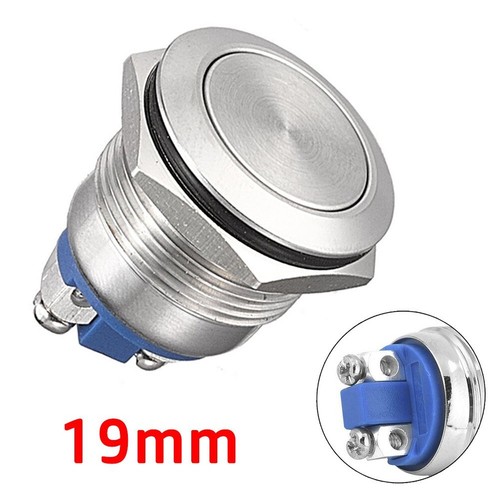 Push Button IP67 Metal Momentary SPST Waterproof 1 NO Circular 19mm | eBay