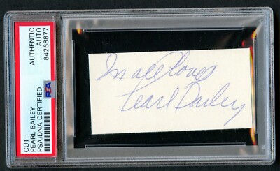 Pearl Bailey signed autograph 1.5x3 Singer & Actress Hello, Dolly! PSA ...