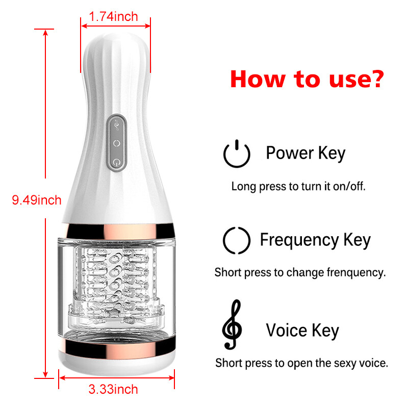 Handsfree Male Masturbator Cup Automatic Rotating Stroker Blow Job Sex ...