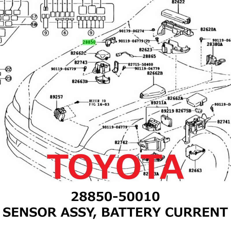 Toyota Genuine Lexus GS300 GS430 Battery Current Sensor Assy ...