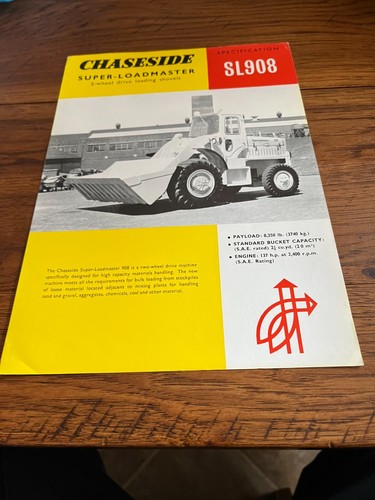Chaseside Super Loadmaster SL908 Wheel Loader Brochure FCCA | eBay