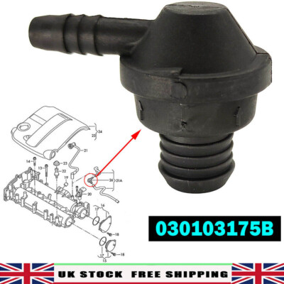 UK Engine Breather Crankcase Hose One Way Valve For Audi A1 VW Seat ...