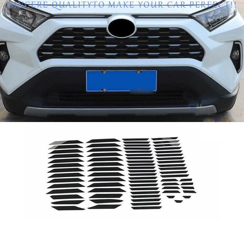 For Toyota RAV4 2019-2025 Black Steel Front Grille Strips Clip Decals ...