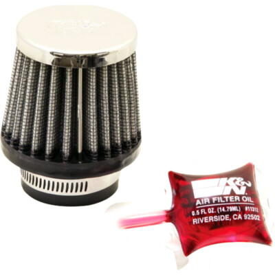 Luftfilter K&N Racing einzeln universal rund konisch 35 mm Chrom | eBay.de