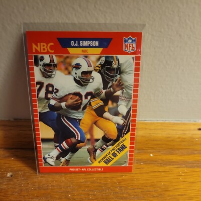 1989 Pro Set OJ SIMPSON NBC ANNOUNCER Football Card #29 | eBay