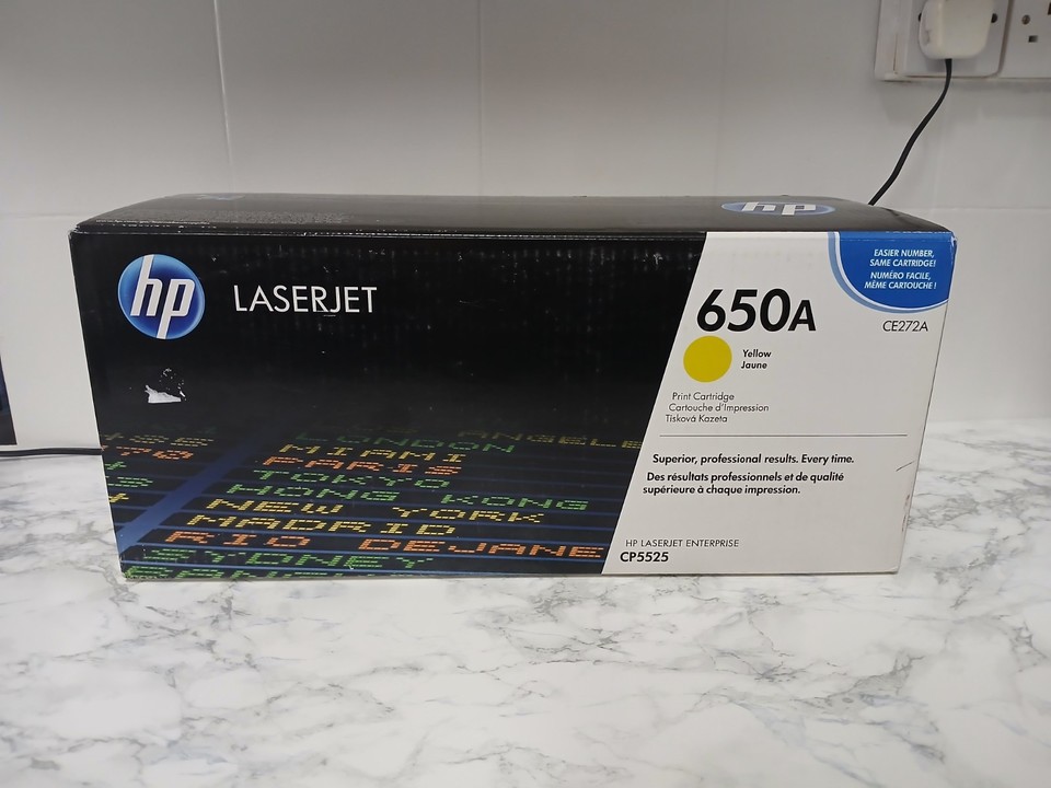 NEW HP LASERJET 650A Color Toner Set CE270AC, CE271AC CE272AC CE273AC ...