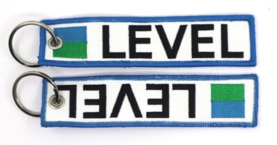 New! KEY-LEV Keychain with LEVEL embroidered on both sides | eBay