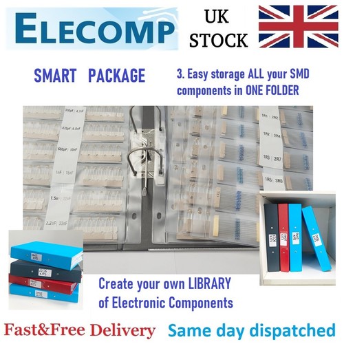 1206 SMD Capacitor Assortment KIT E3,E6 range values 1 pF - 10 uF Smart ...