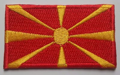 Macedonia Flag Patch Embroidered Iron On Applique Macedonian | eBay Australia