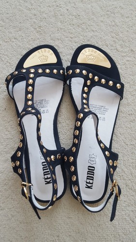 Studded Black Leather inner KEDDO Sandals 6.5 40 New ️ | eBay UK