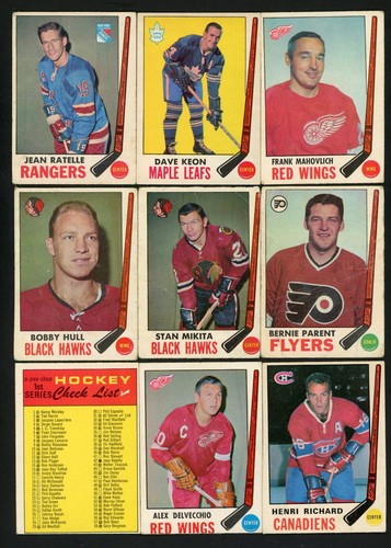 1969-70 O-PEE-CHEE HOCKEY SET (231) KSA HOWE ORR, TONY ESPOSITO RC ...