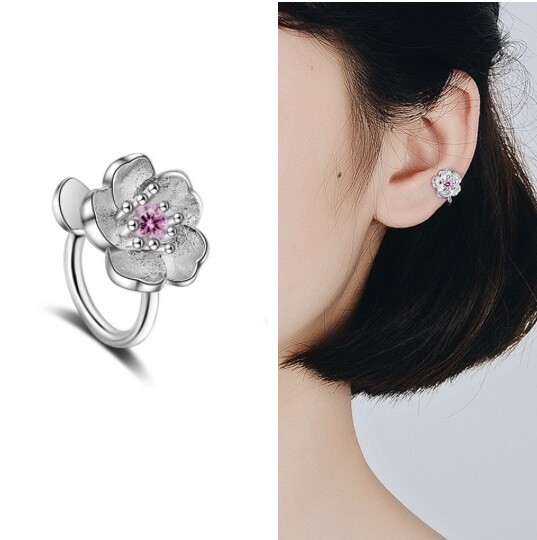 Cuff Earring - Cartilage Helix Top Upper Ear Ring - Fake Clip-On - Non ...