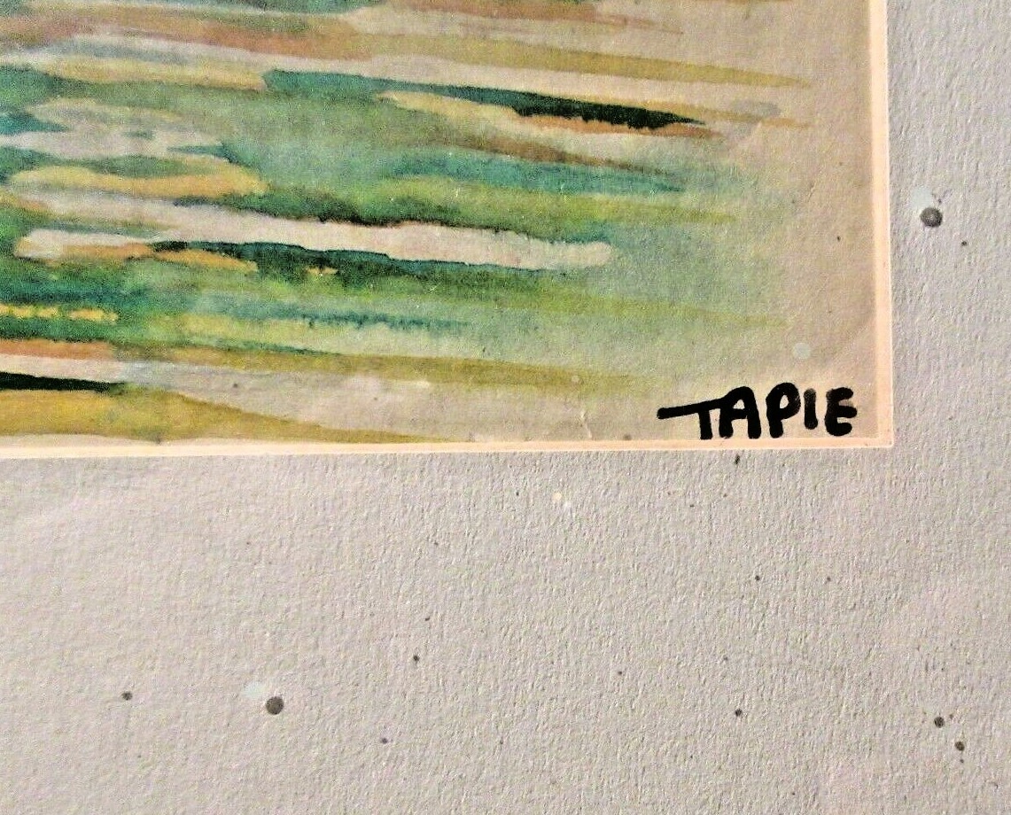 FRENCH ARTIST MICHEL TAPIE' 1909- 1987 WATER COLOR CITYSCAPE | eBay