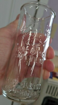 Antique Mid-Century Stork Brand Glass Baby Bottle Decor Rare 8 OZ ...