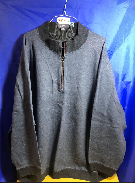 Men's Tommy Bahama Reversible Blue 1/2 Zip Pullover Size 5XB | eBay
