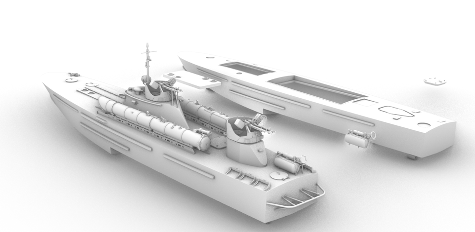 1/24 Soviet Project 123-bis Torpedo Boat 3D Printed kit RC kits | eBay UK